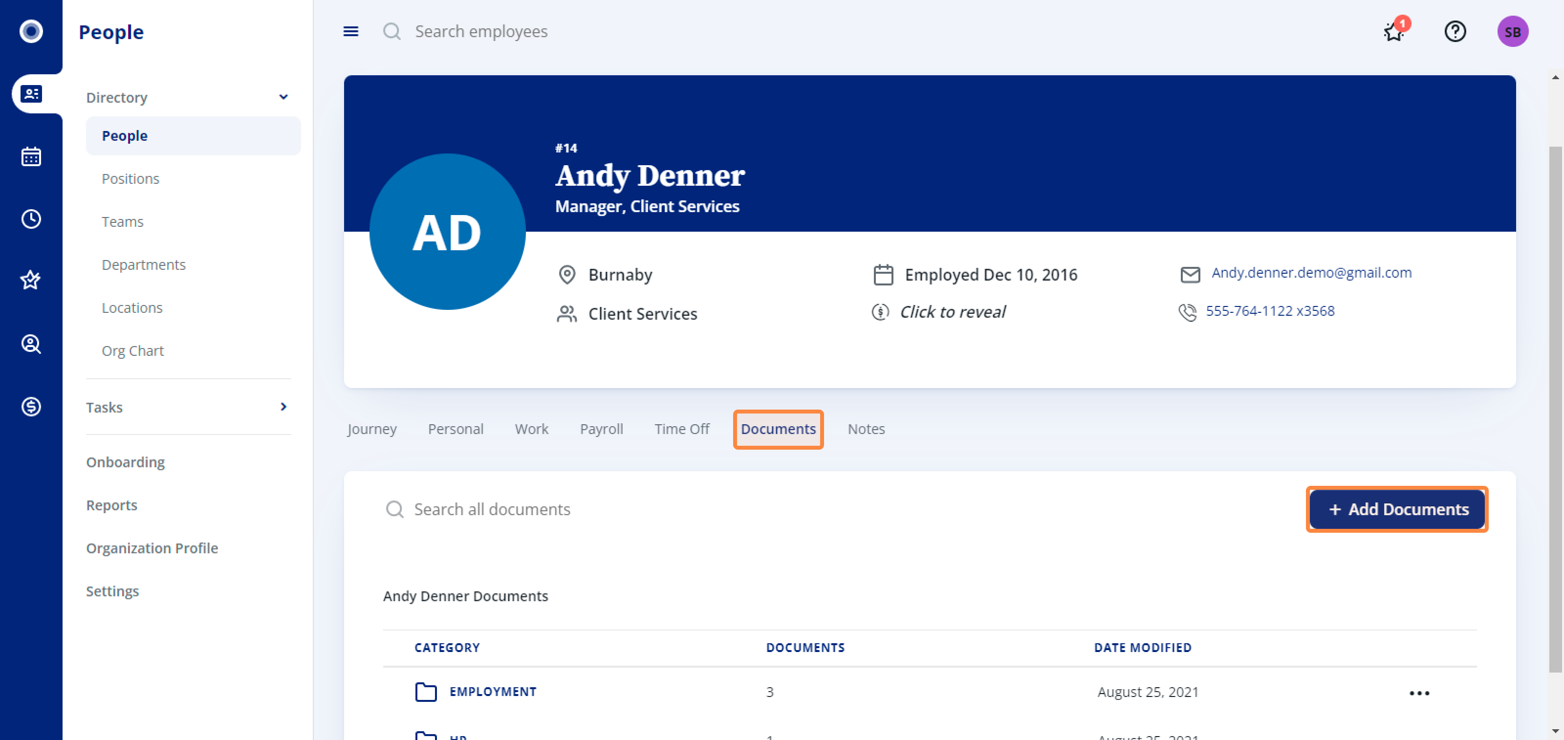 How to add documents to employee profiles