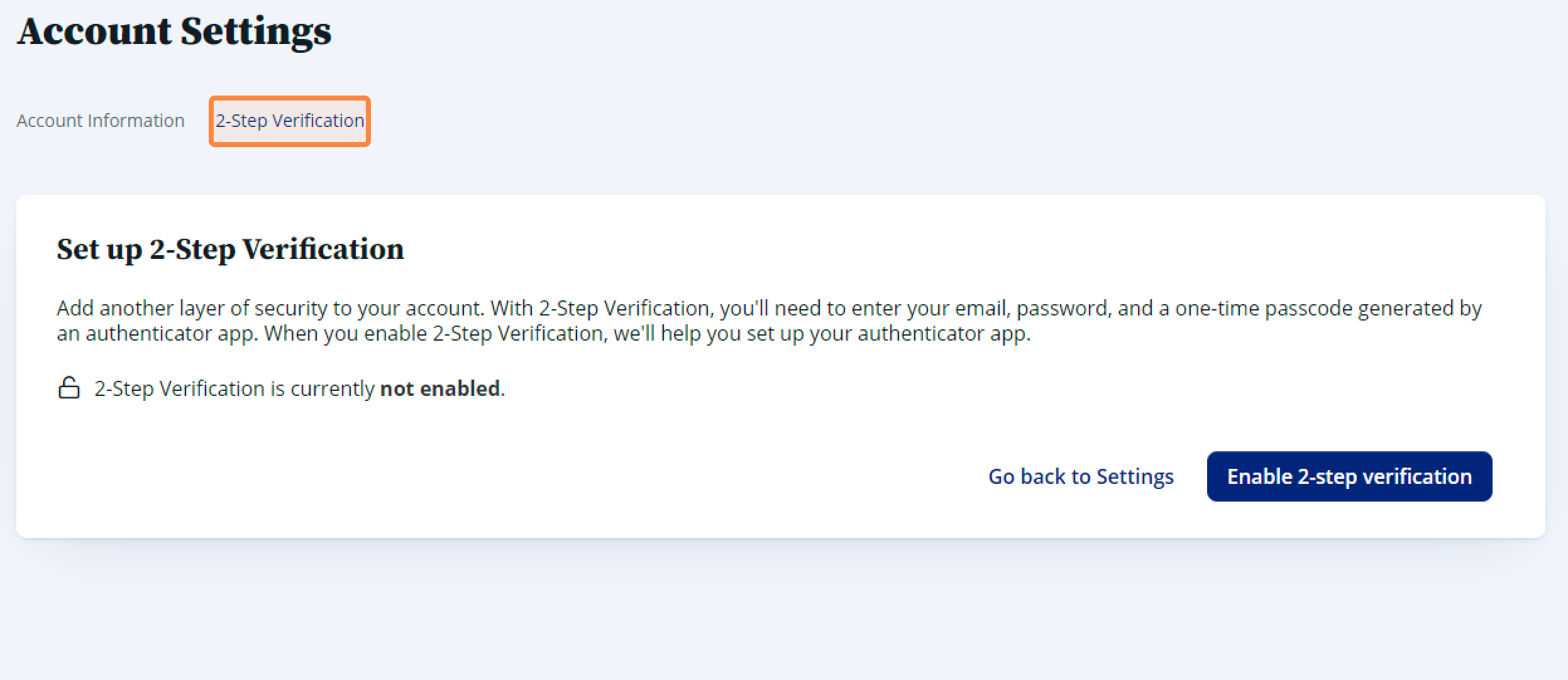 How To Enable 2 Step Verification
